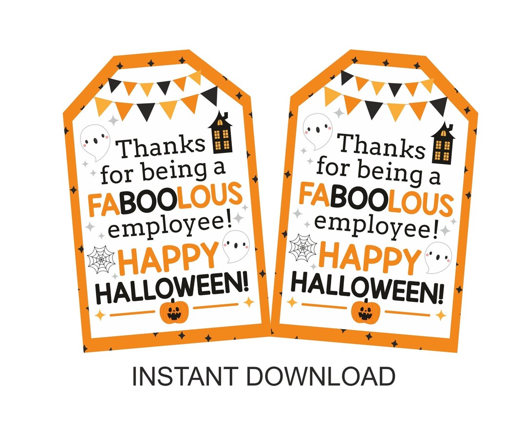 Halloween Employee Appreciation Tag Printable / Halloween Appreciation ...