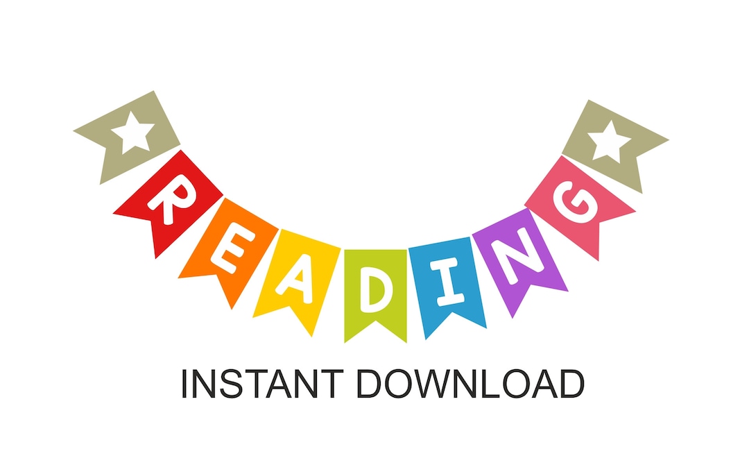 Reading Banner Printable / Reading Classroom Bulletin Board Decor ...