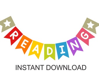 Reading Corner Banner Printable / Reading Corner Bunting / - Etsy Hong Kong