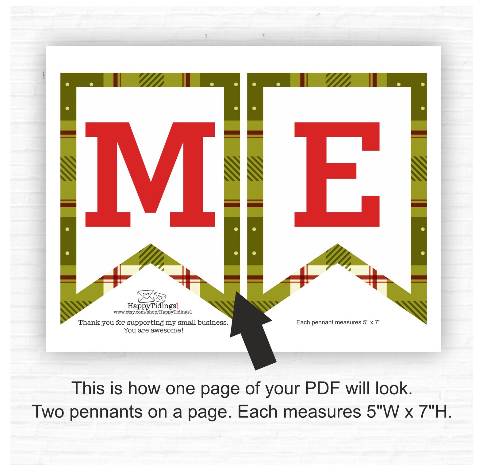 Merry Christmas Banner Printable Red and Green / Merry Christmas ...