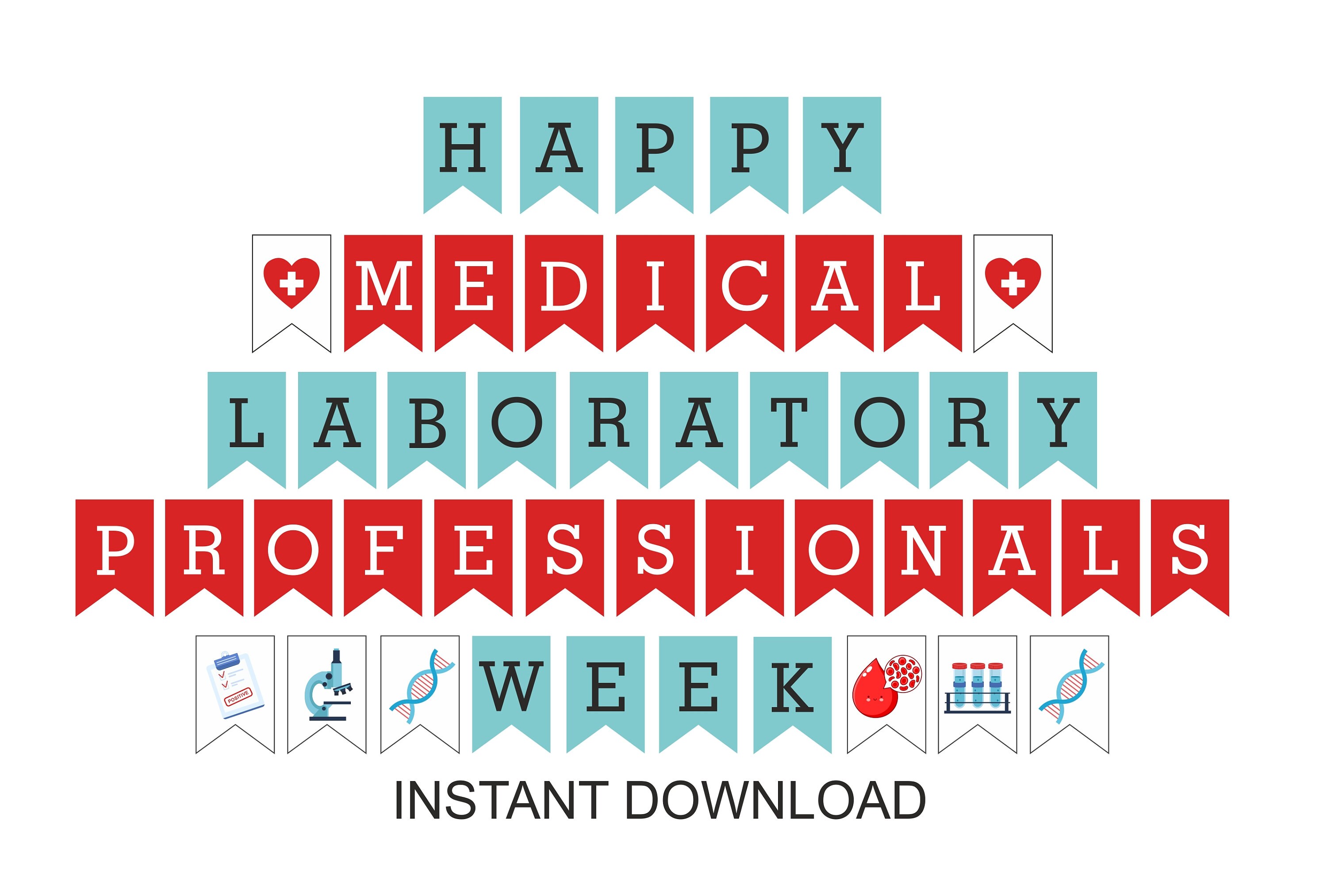 Happy Medical Laboratory Professionals Week Banner Printable / - Etsy
