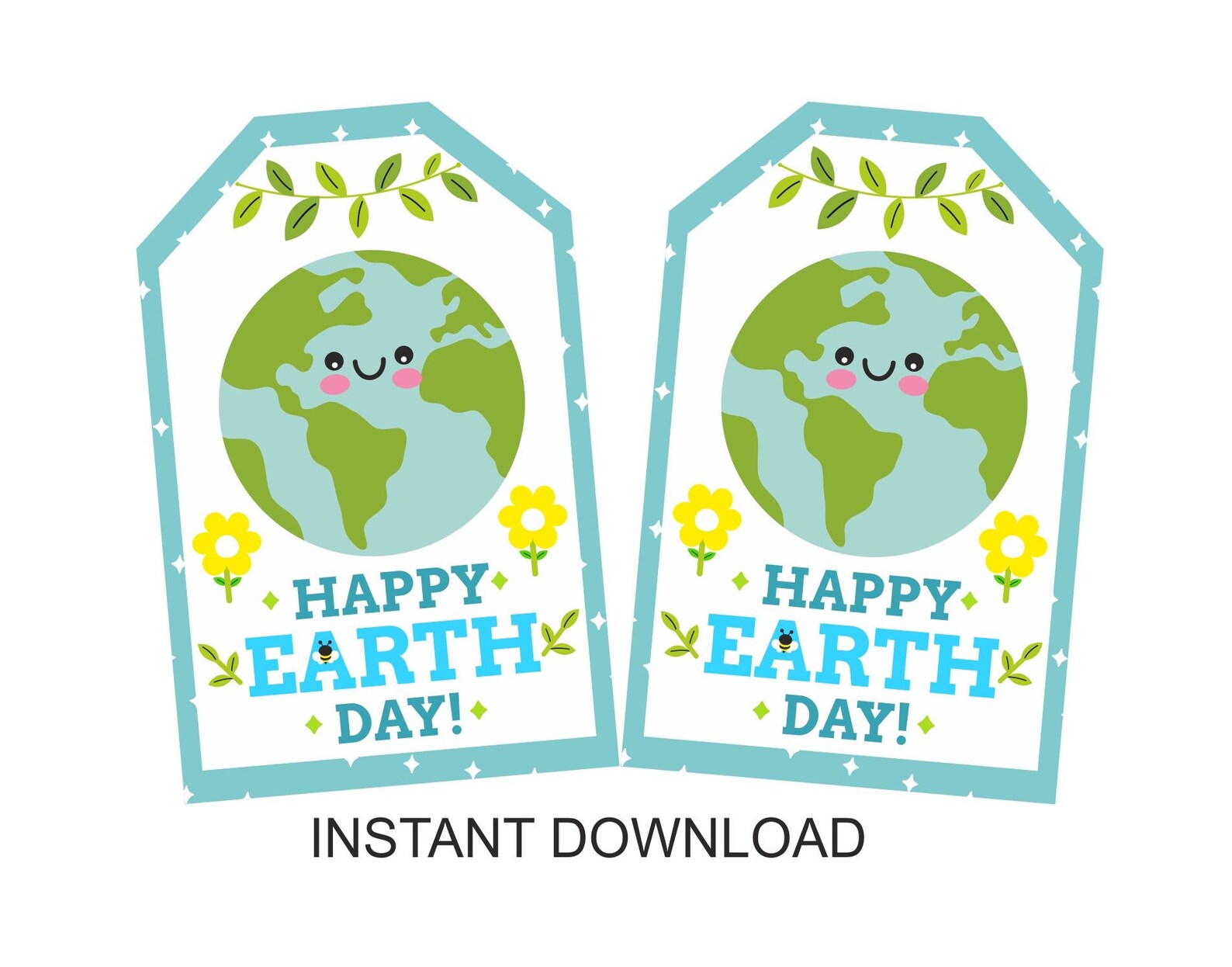 Buy Earth Day Gift Tag Printable / Printable Happy Earth Day Tags ...