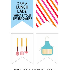 School Lunch Hero Day Banner Printable / School Lunch Hero Day Gifts ...