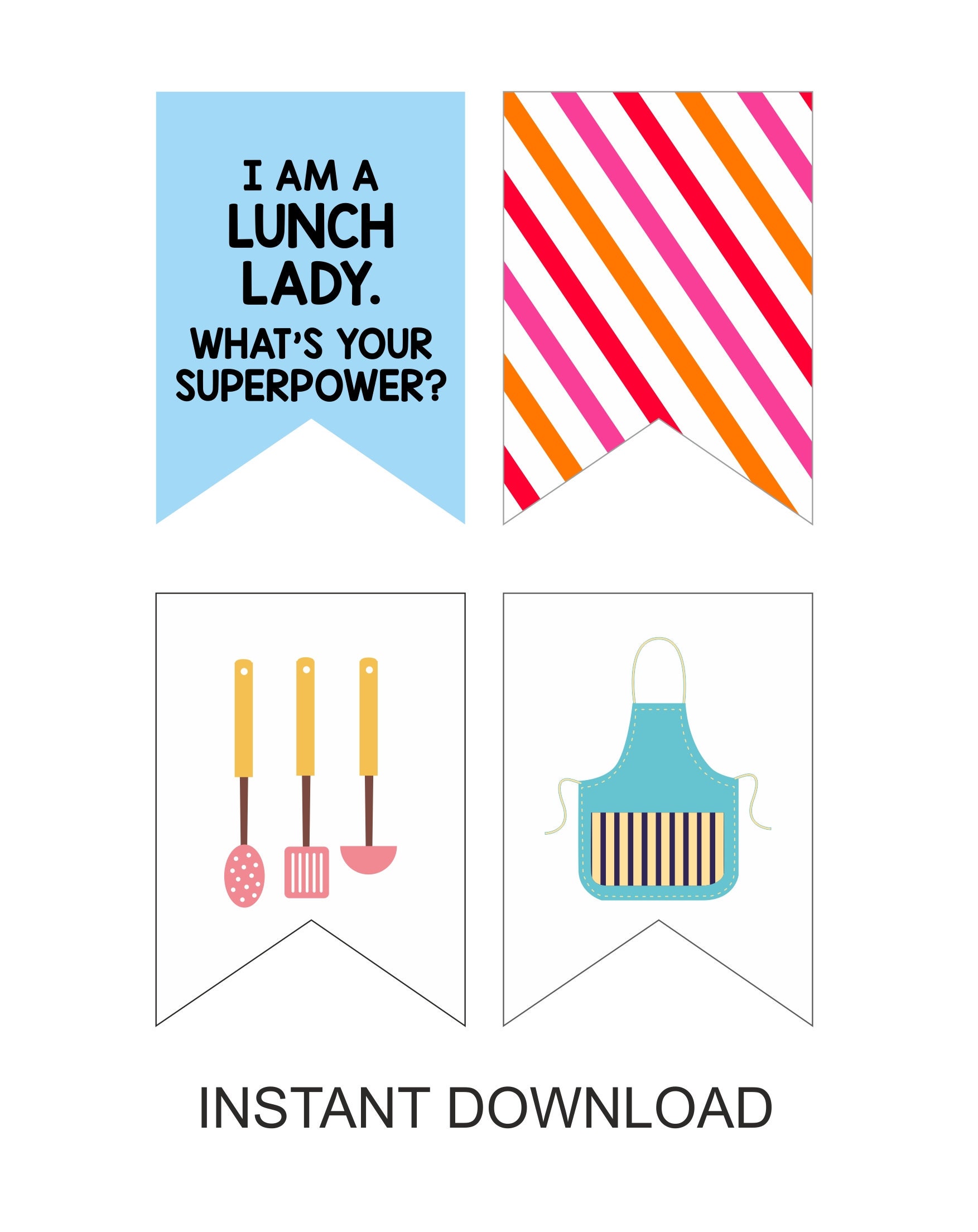 School Lunch Hero Day Banner Printable / School Lunch Hero Day - Etsy ...