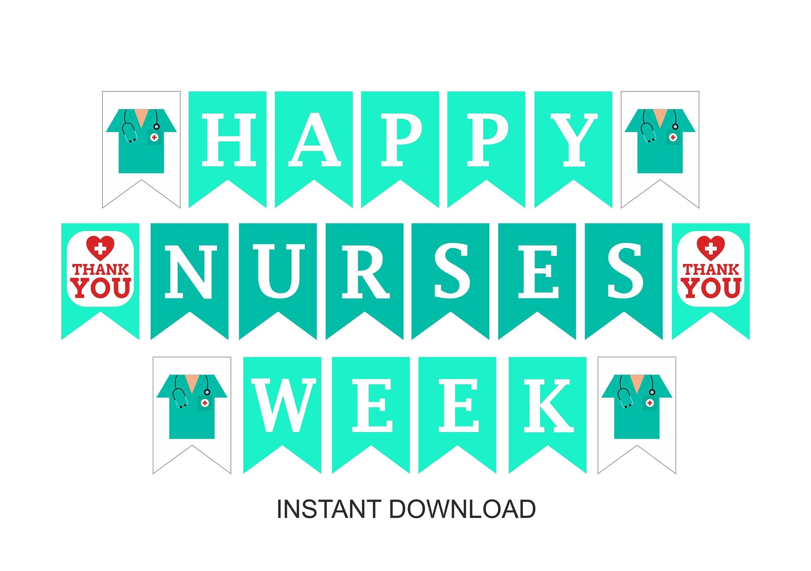 Nurse Week Banner Printable / Nurses Week Banner Printable / - Etsy