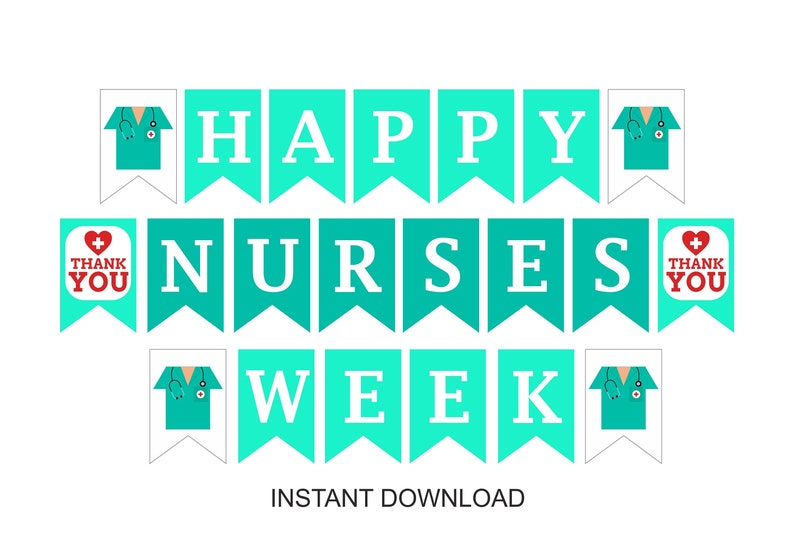Nurse Week Banner Printable / Nurses Week Banner Printable / - Etsy
