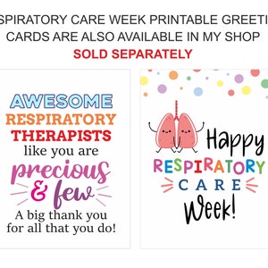 Respiratory Care Week Gift Tag Printable / Respiratory Care Week Gifts Tag / Respiratory Care ...