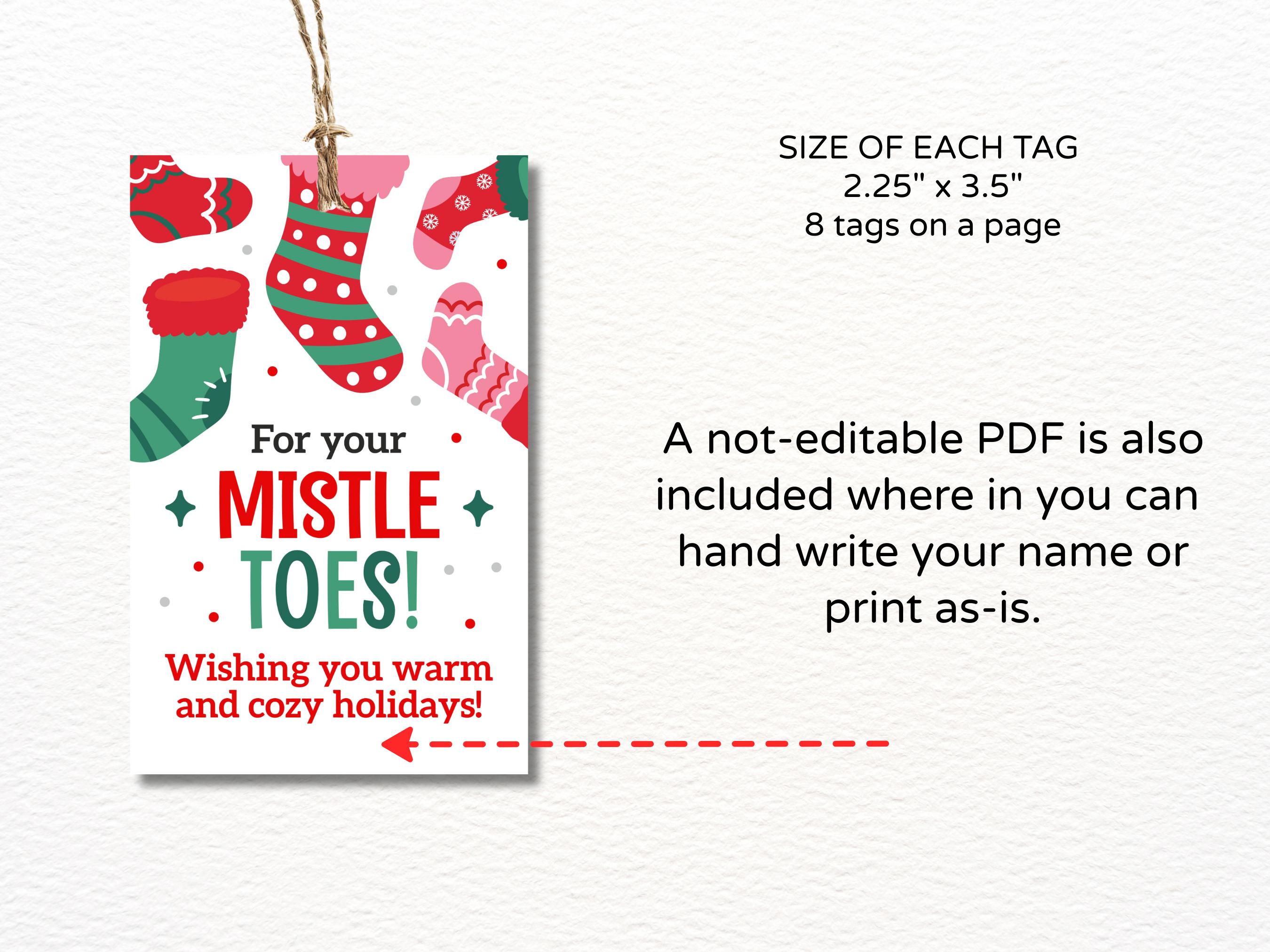 Mistletoe Christmas Tag Printable / for Your Mistle-toes Tag ...