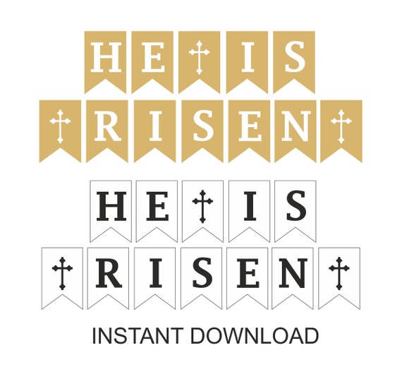 He is Risen Banner Printable / He is Risen Printable / He is | Etsy