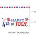 4th of July Candy Bag Toppers Printable / 4th of July Treat Bag Toppers ...