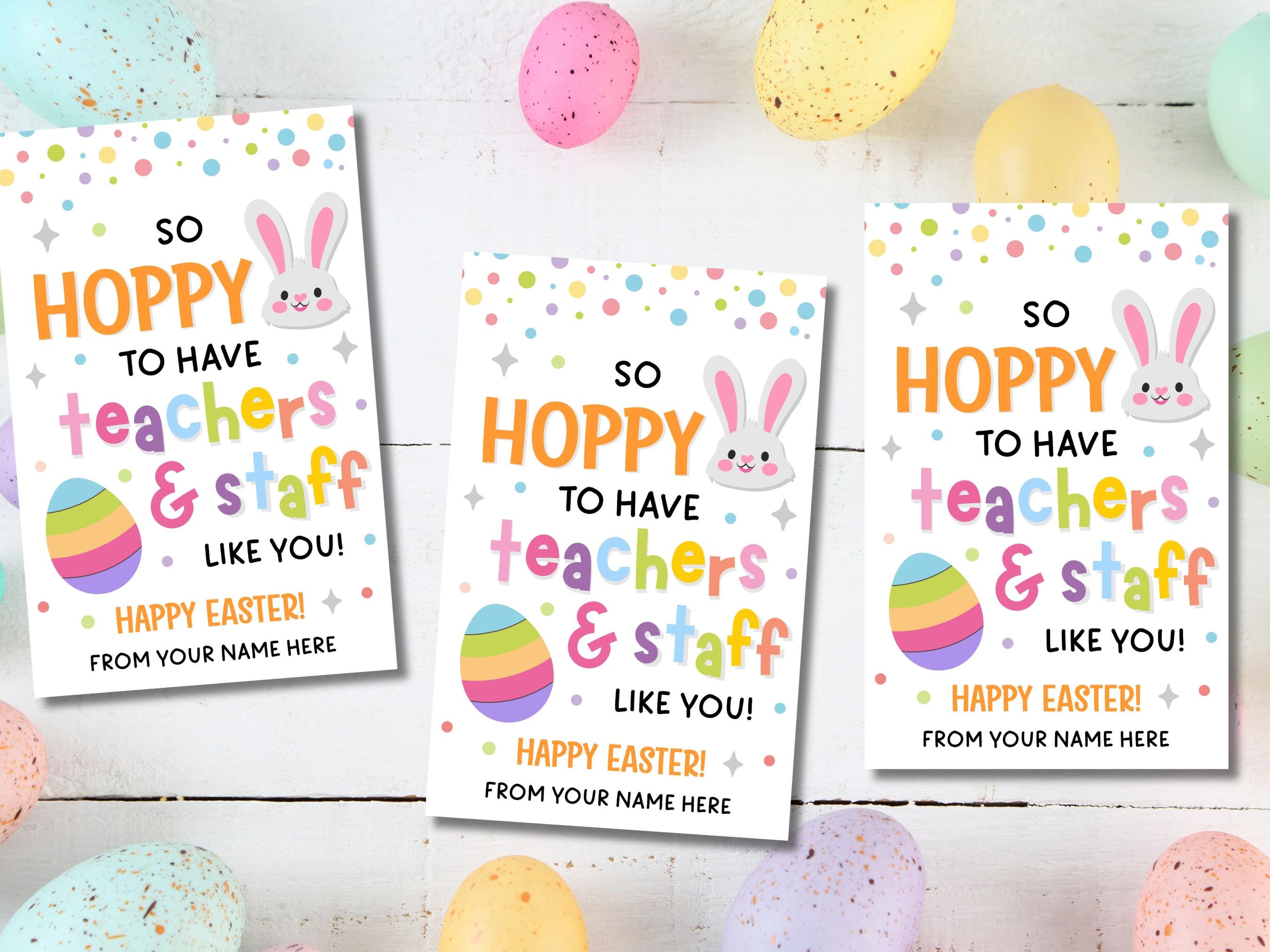 Easter Teachers and Staff Tags Printable / Easter School Staff Gift Tag ...