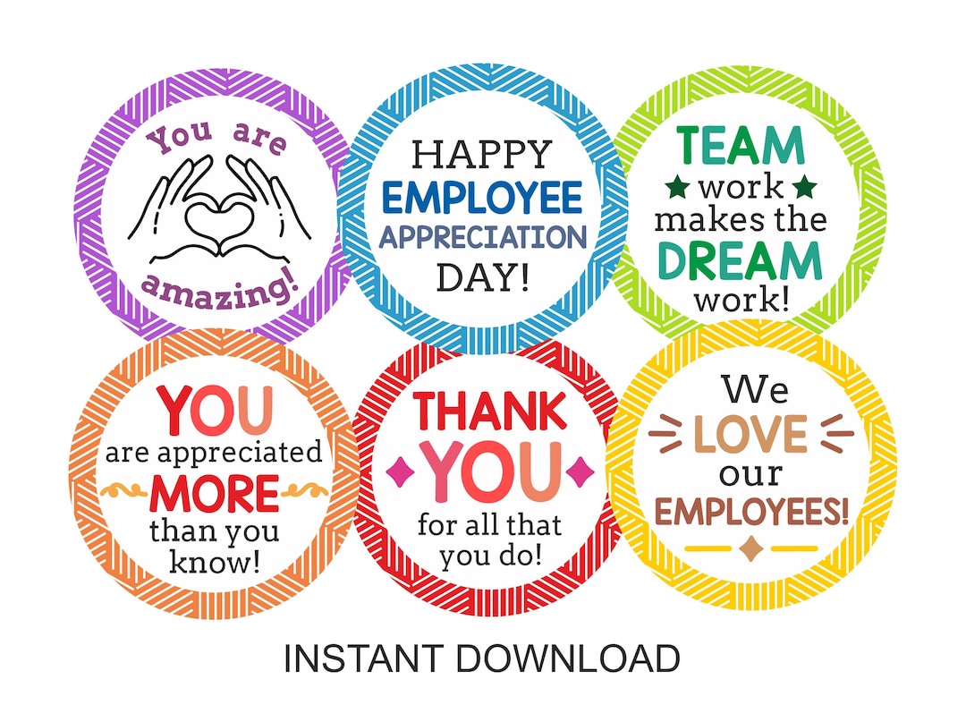 Employee Appreciation Day Cupcake Toppers Printable / Employee ...