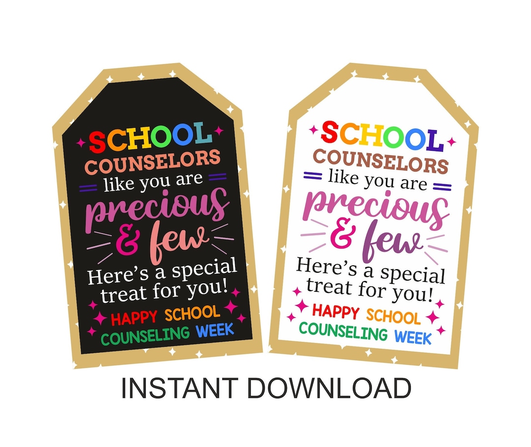 School Counseling Week Appreciation Tag Printable / School Counselor ...