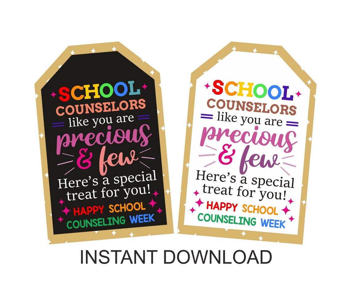 School Counseling Week Appreciation Tag Printable / School - Etsy