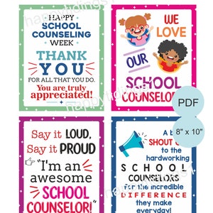 School Counseling Week Signs Printable / School Counselor Week Posters ...