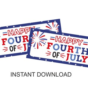4th of July Bag Toppers Printable / 4th of July Treat Holders Printable ...