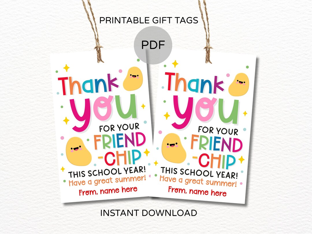 Last Day of School Chip Bag Tags Printable / Summer Break Classroom ...