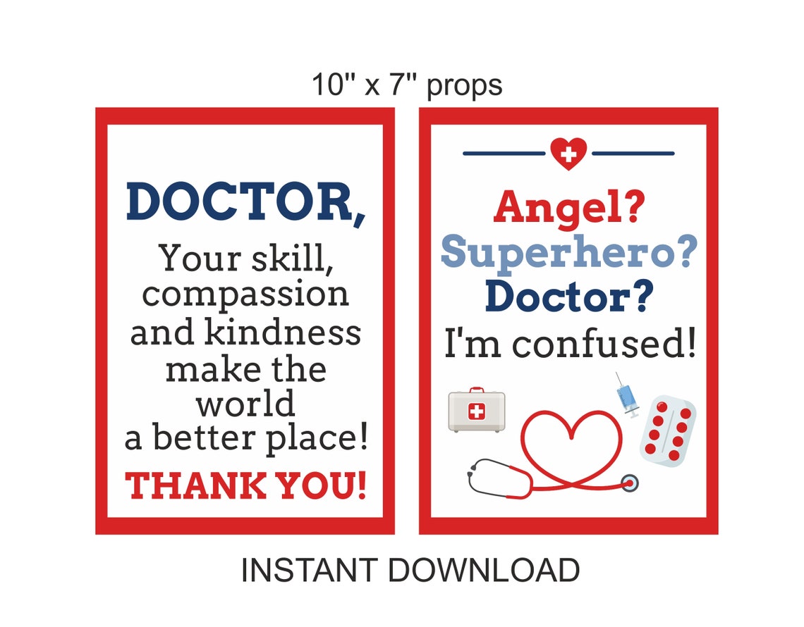 Doctor's Day Props Printable /printable Doctor Photo Props - Etsy
