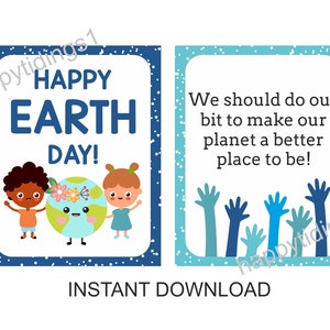 Earth Day Posters Printable / Earth Day School Posters / Earth Day Sign ...