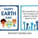 Earth Day Posters Printable / Earth Day School Posters / Earth Day Sign ...