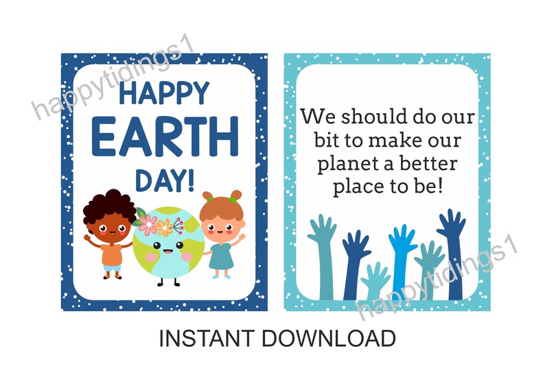 Earth Day Posters Printable / Earth Day School Posters / Earth - Etsy