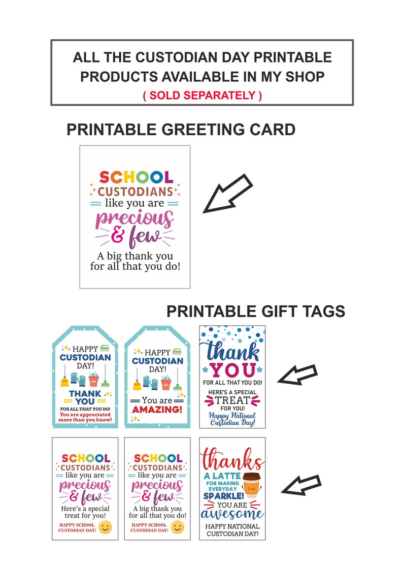 School Custodian Day Sign Printable / School Custodian Appreciation ...