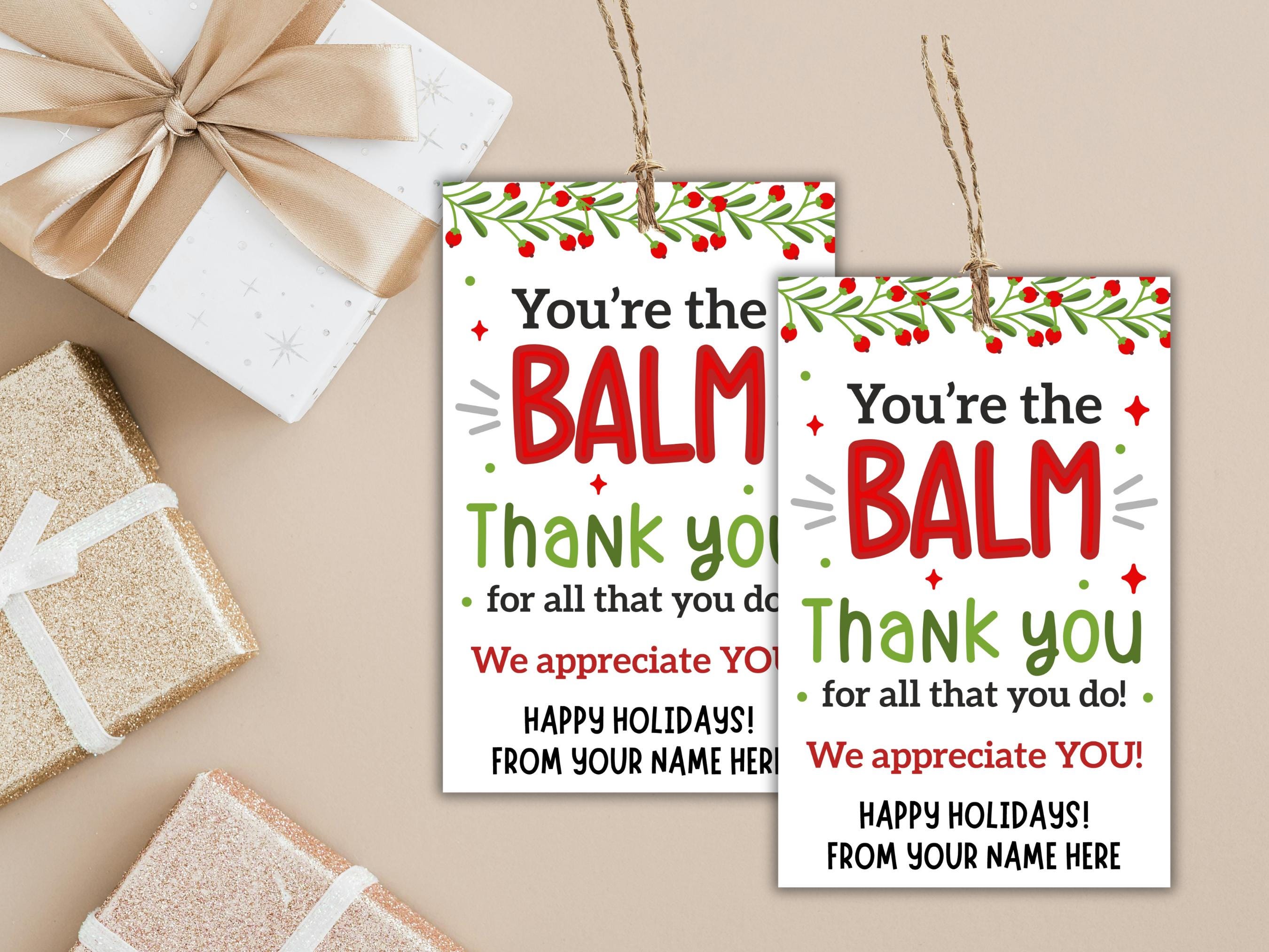 Christmas Lip Balm Tags Printable / Lip Balm Christmas Tag / You're the ...