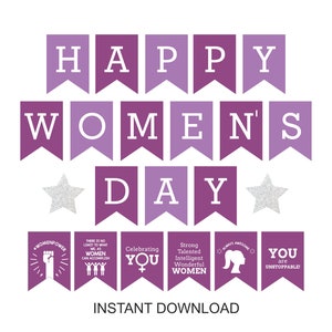 Women's Day Banner Printable / International Women's Day Banner / Women ...