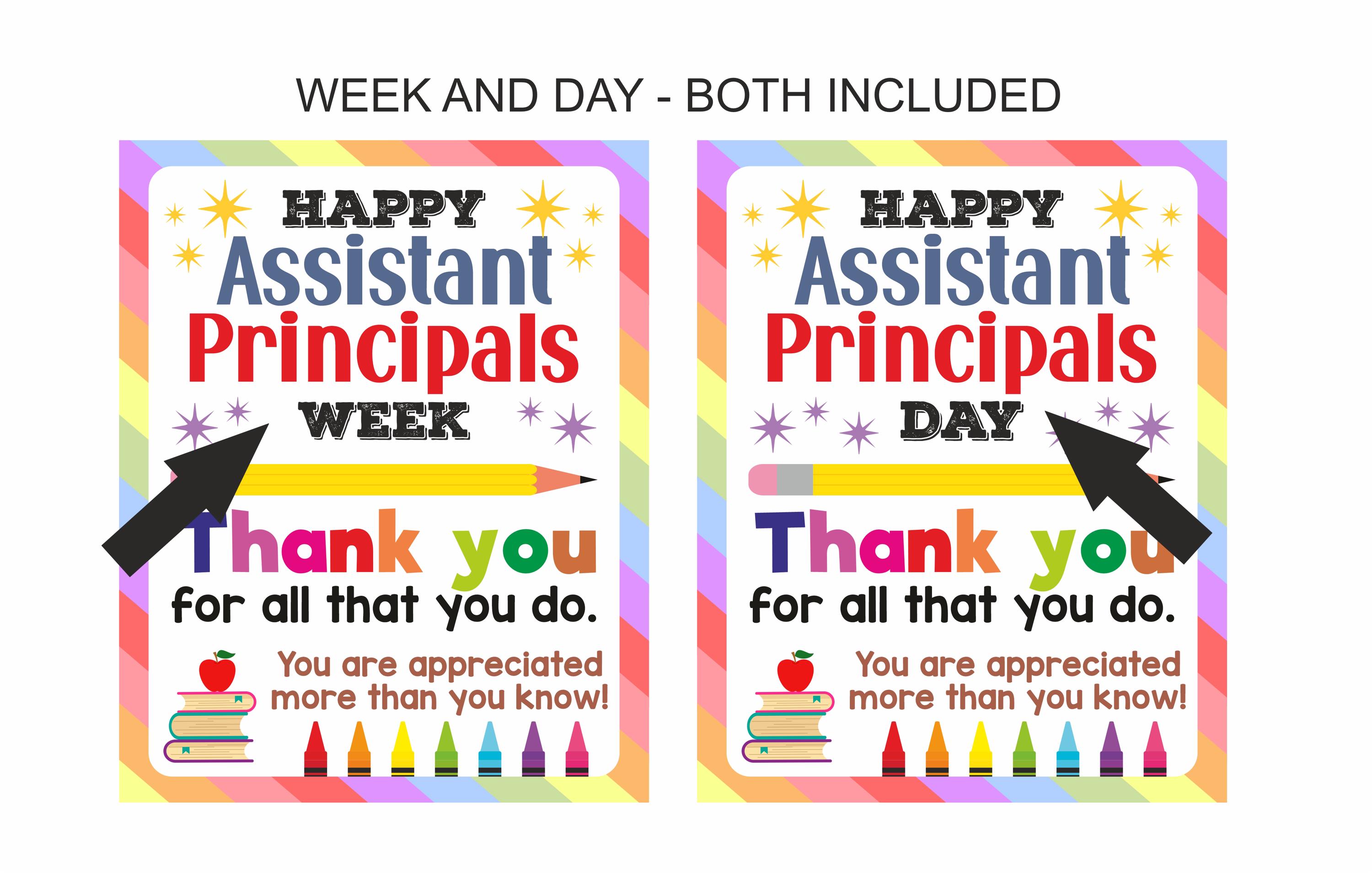 Assistant Principal Week Poster Printable / Assistant Principal Day ...