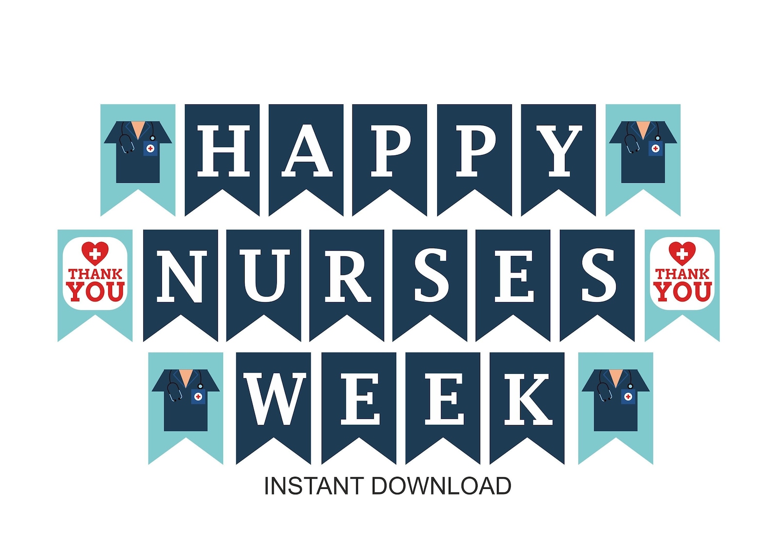 Nurses Week Banner / Nurses Week Printable Banner / Nurse | Etsy