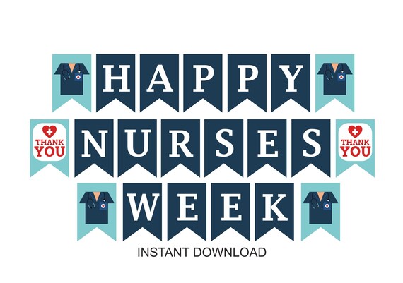 Nurses Week Banner / Nurses Week Printable Banner / Nurse | Etsy
