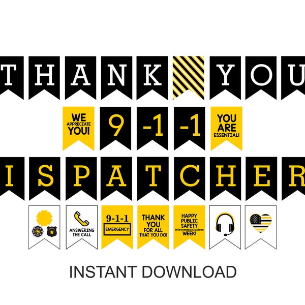911 Dispatcher Banner - Etsy UK