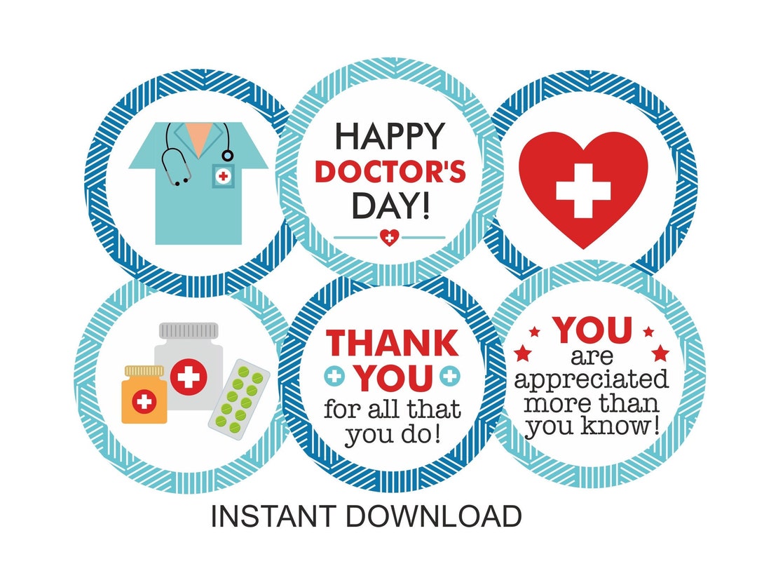 Doctor Cupcake Toppers Printable / Medical Cupcake Toppers / Nurse ...