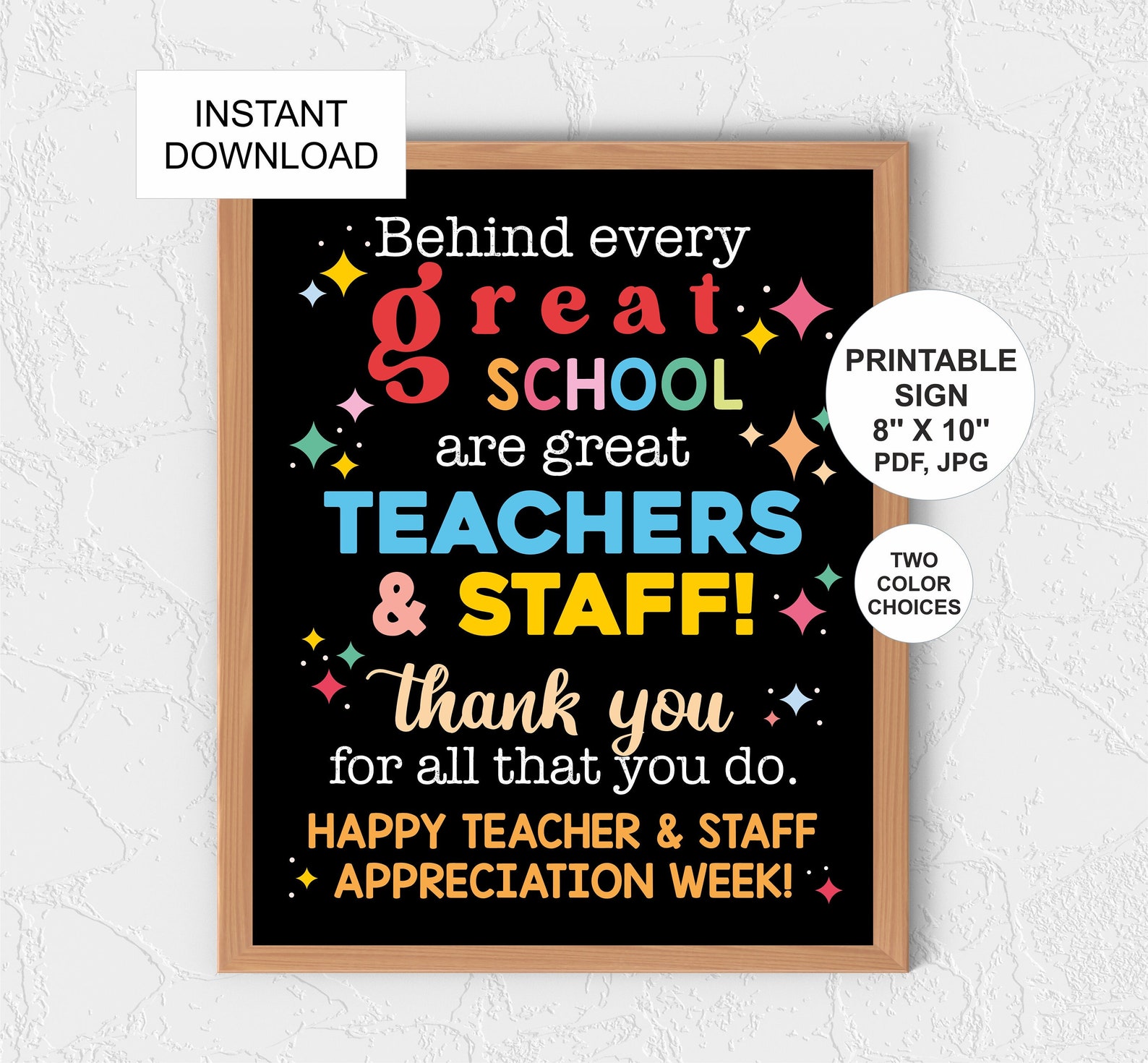 Teacher Appreciation Week Sign Printable / Teacher and Staff ...