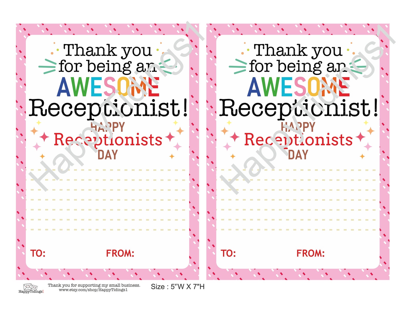 Receptionist Gift Card Holder Printable / Receptionist Day Gift Card ...