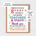 Teacher Appreciation Week Sign Printable / Teacher and Staff ...