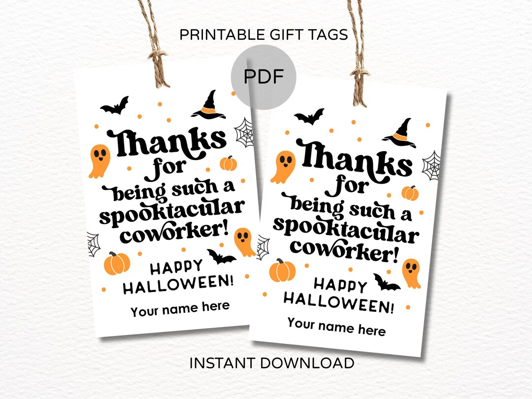 Halloween Coworker Tags Printable / Sppoktacular Coworker Tag ...