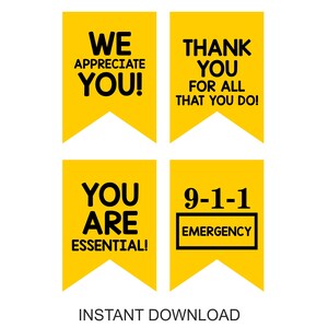 911 Dispatcher Week Banner Printable / Telecommunicators Week Banner ...