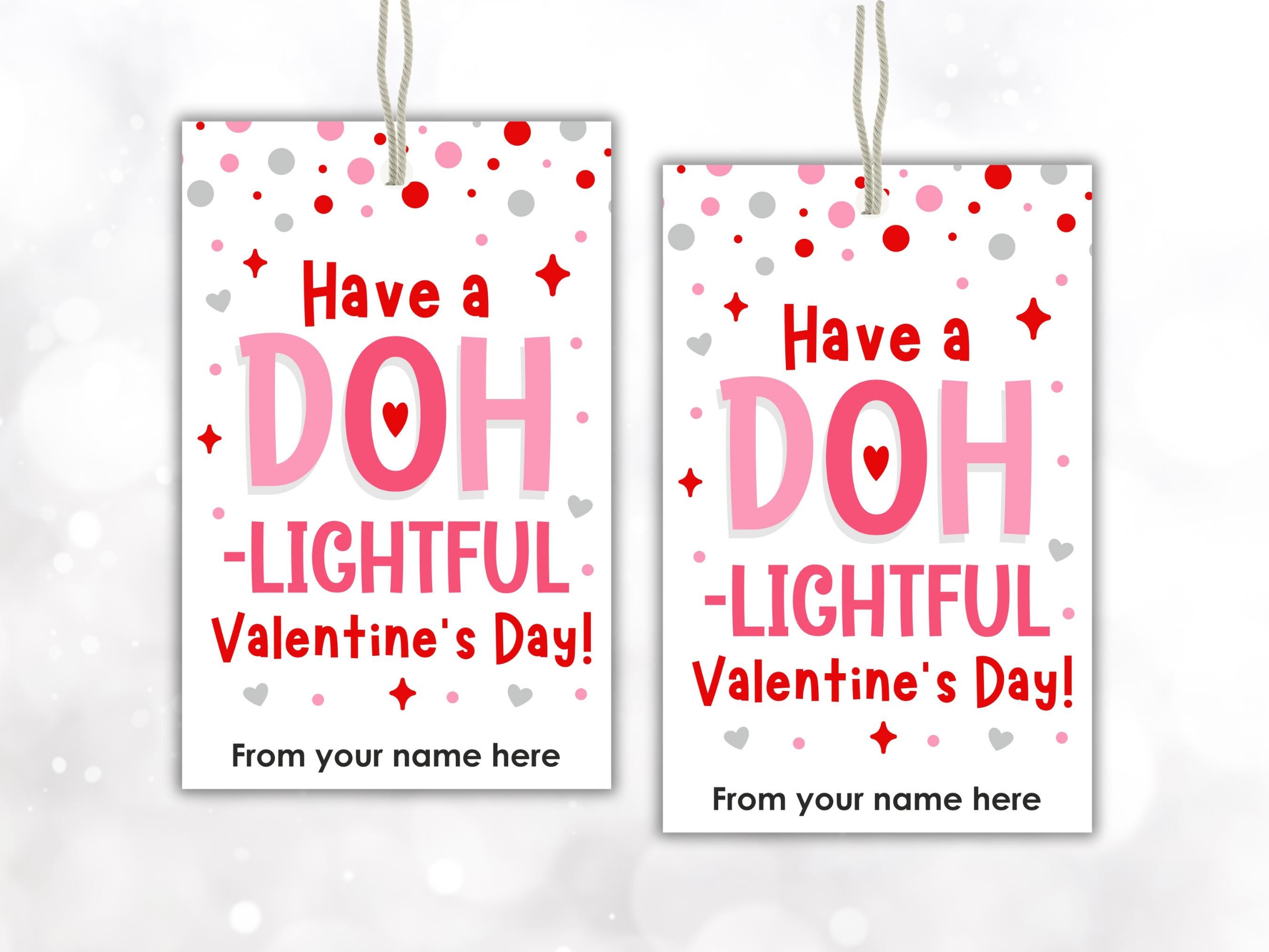 Valentine Play Dough Gift Tags Printable / Play Doh Tags / Valentine's ...