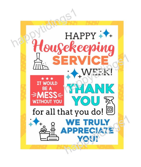 Printable Housekeeping Signs
