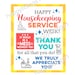 Housekeeping Week Sign Printable / Housekeeping Appreciation Week Sign ...