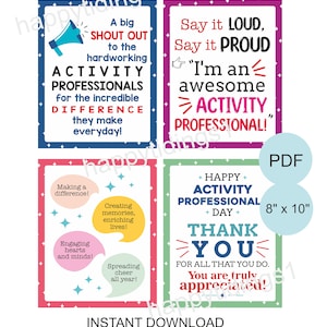 Activity Professional Week Signs Printable / Activity Professionals ...