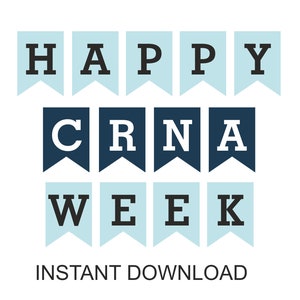 Happy CRNA Week Banner Printable / Happy Certified Registered Nurse ...
