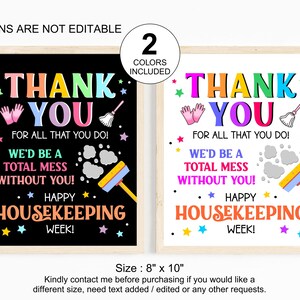 Housekeeping Week Poster Printable / Housekeeping Service Week Sign ...