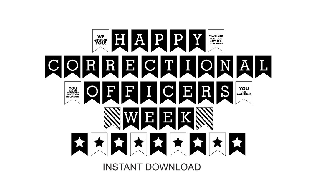 Correctional Officer Week Banner Printable / Correctional Officer Gift ...