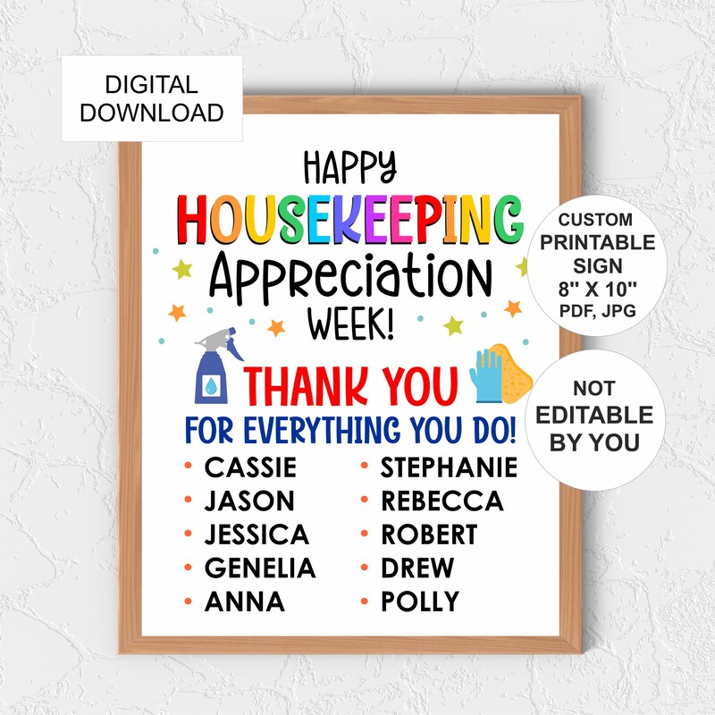 Housekeeping Week Posters - Etsy