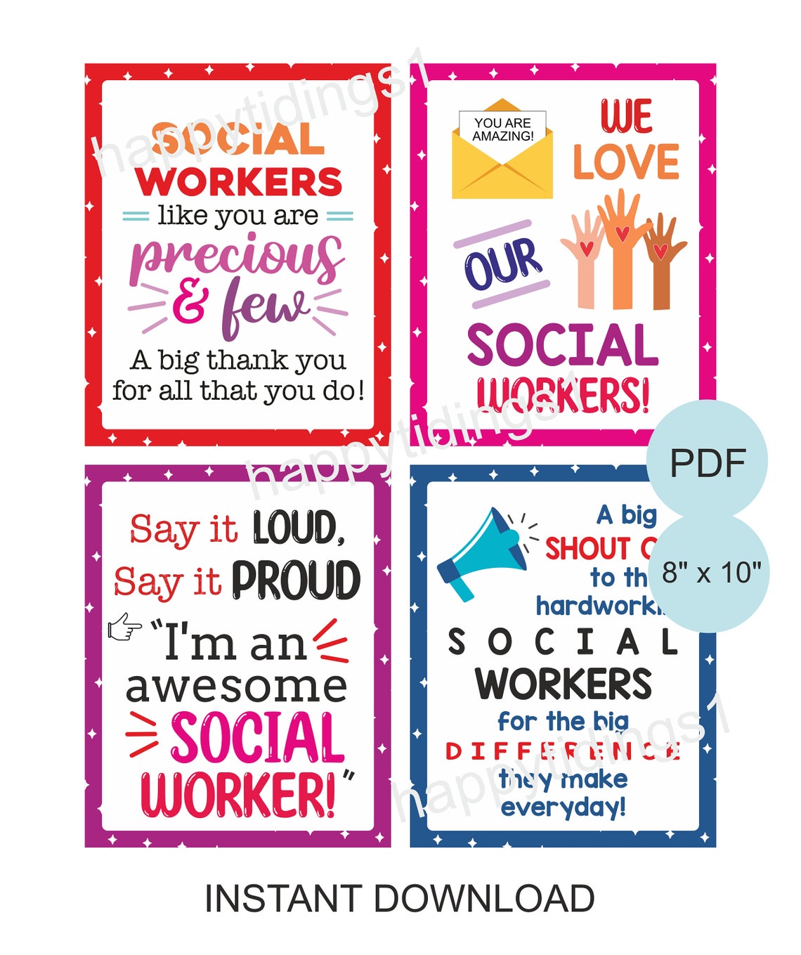 Social Worker Appreciation Signs Printable / Social Worker Week / Month ...