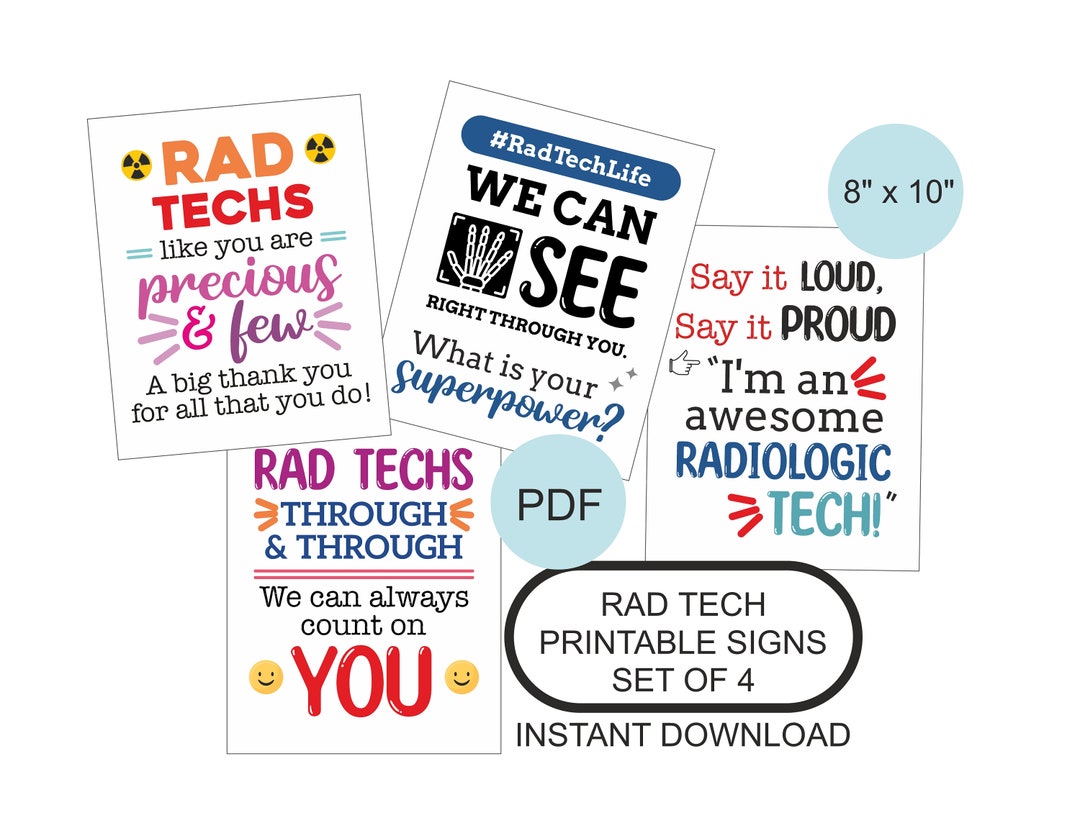 Rad Tech Week Signs Printable / 4 Radiologic Technology Week Signs ...