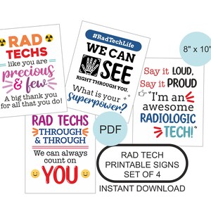 Rad Tech Week Signs Printable / 4 Radiologic Technology Week Signs ...