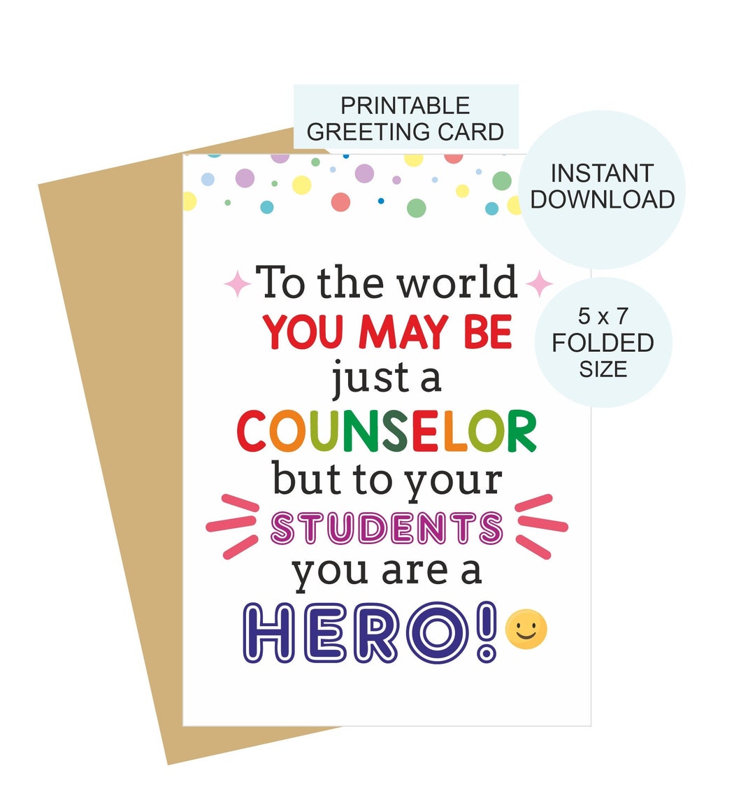 Counselor Card Printable / School Counselor Card / School Counseling ...